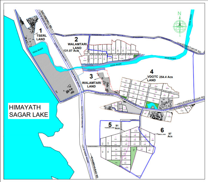 New Growth proposed along the banks of Himayath Sagar?